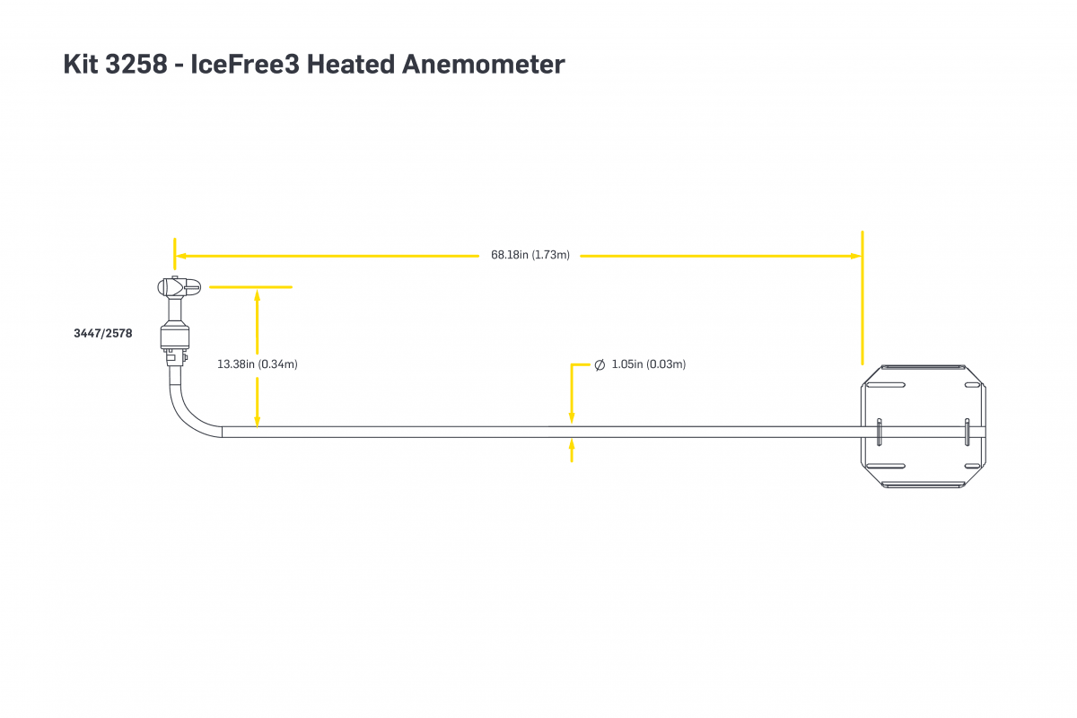 Mounting Boom | 1.93m (76"), Tubular, IF3